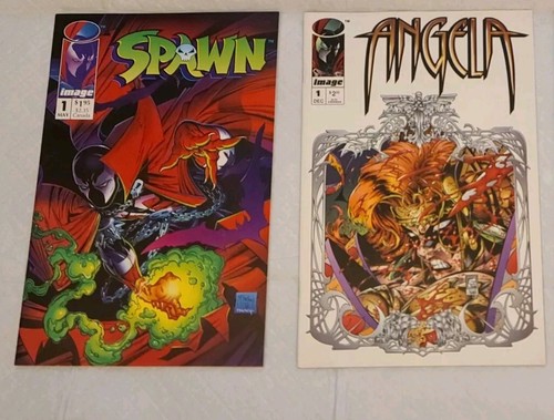 Spawn Comic Lot, (Spawn #1 & Angela #1), Image 1993, 2nd Angela ...