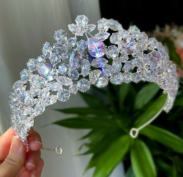 online shop offers Wedding Tiara Baguette Tiara - GRETA Swarovski ...