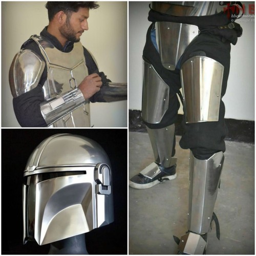 Medieval Mandalorian Inspired Leg Armor, Jacket, Shoulder, Bracers ...