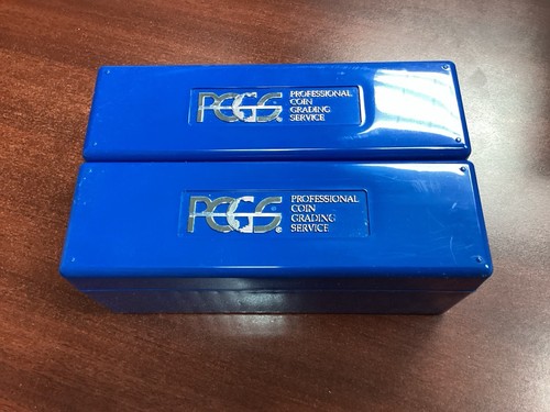 (2). PCGS Plastic Storage Box Container Holds 20 Certified Graded Coin ...