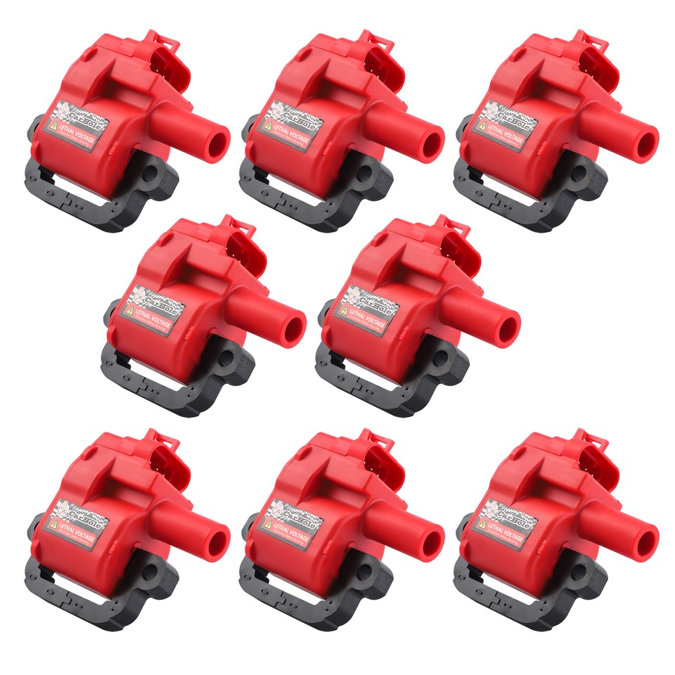 7MM WIRES RED& 8 PACK HIGH PERFORMANCE IGNITION COIL PACKS FITS FOR LS1 ...