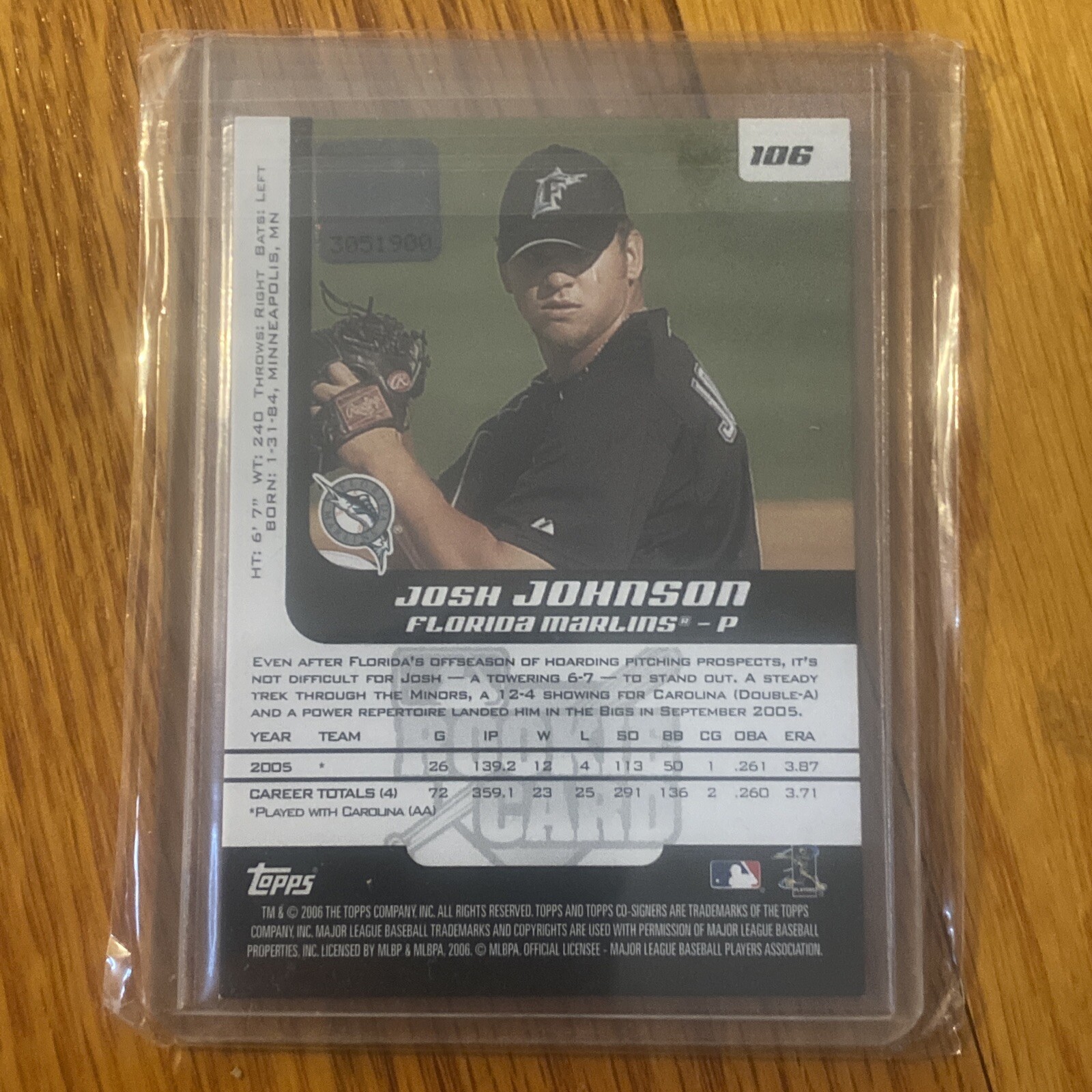 Josh Johnson Marlins 2006 Topps Co-Signers Rookie Auto #106 | eBay