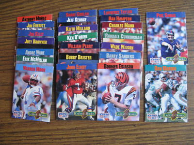 1990 NFL Pro Set Collect A Books - 23 High Grade - 13 Quarterbacks & 10 ...