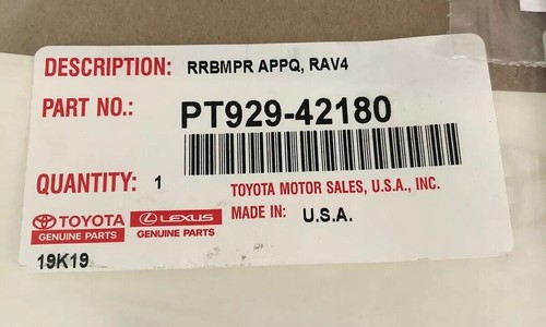 Genuine Toyota Rear Bumper Applique PT929-42180 | eBay