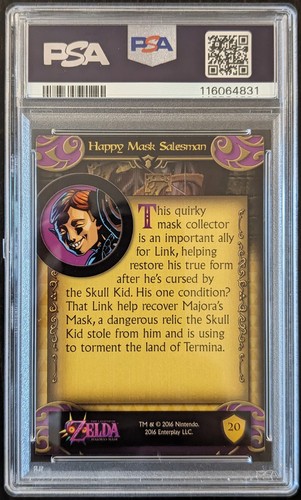 2016 ENTERPLAY LEGEND OF ZELDA HAPPY MASK SALESMAN #20 PSA 10 SUPER ...