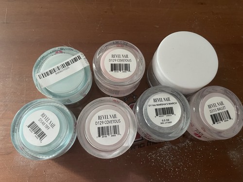 Revel Nail Dip Powder Tiff Pink Blue Ballet Glitter | eBay