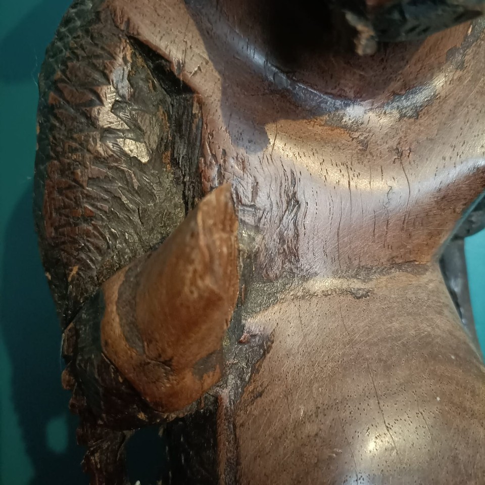 Large African Hard Wood Hand Carved Man Statue | eBay UK