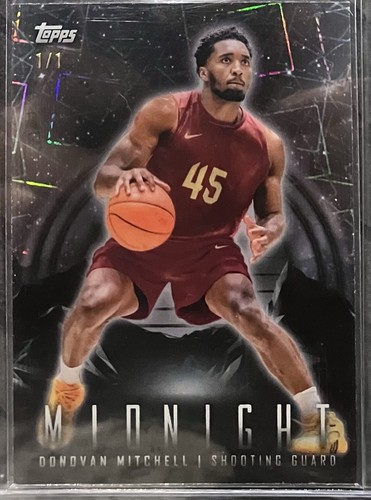 1/1 Donovan Mitchell Blacklight 2023-24 Topps Midnight #37 ONE OF ONE ...