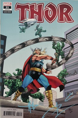 THOR #21 signed by Donny Cates & Creees w/Cates COA | eBay