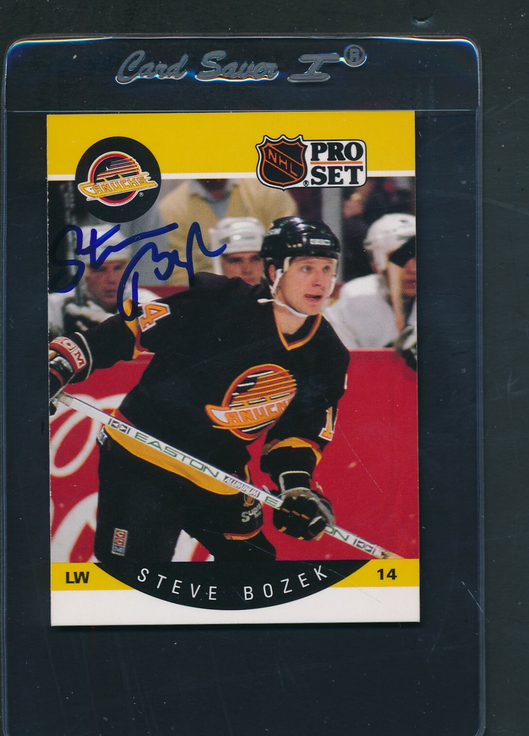 1990/91 Pro Set #293 Steve Bozek Canucks Signed Auto *D5462 | eBay