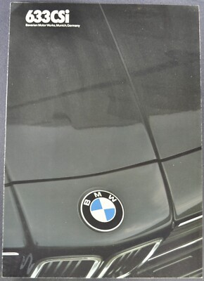 1984 BMW 633CSi Coupe Brochure Folder Poster Excellent Original 2/84 | eBay