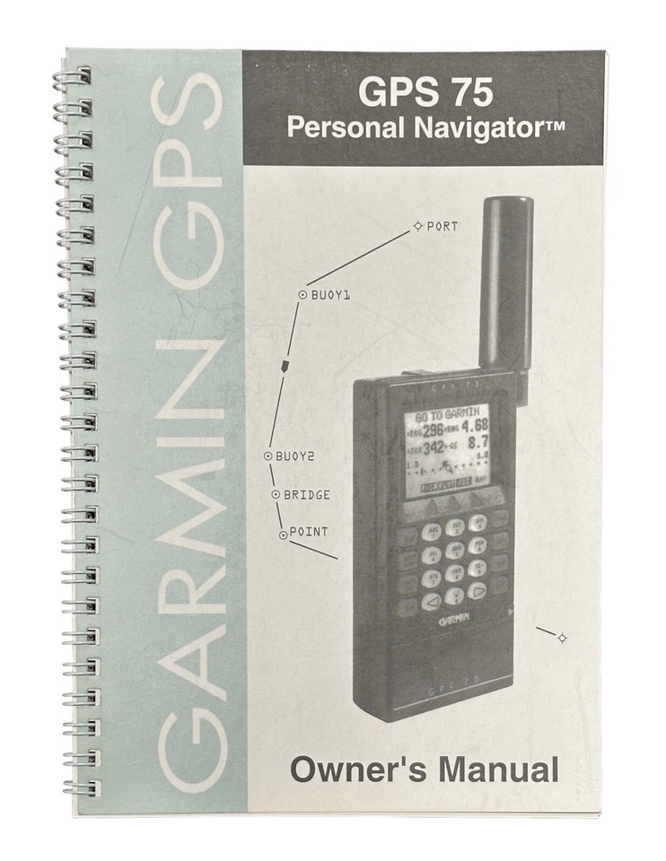 Garmin GPS 75 Owner's Manual-Quick Reference Guide-Pamphlet | eBay