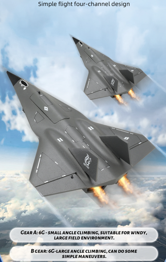 SR-72 Darkstar RC Airplane Twin EDF Jet 4 CH 2.4G EPP RTF STEALTH GRAY ...