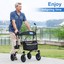 Walk Mate Rollator Walker For Seniors w/cup Holder, 8" Wheels, Folding ...