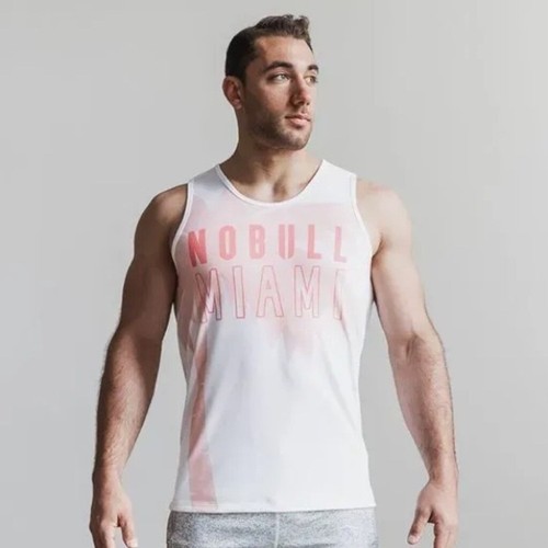 NWT NOBULL Men’s Palm Tree Miami Muscle Tank - Medium - Pink | eBay