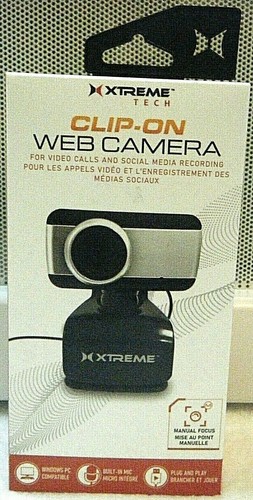 Xtreme Tech Clip-On Web Camera Video Calls Social Media Recording ...