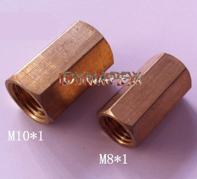 Metric Female Hex M8 M8X1 to M8X1.0 Brass Fitting Adapter Union Fuel ...