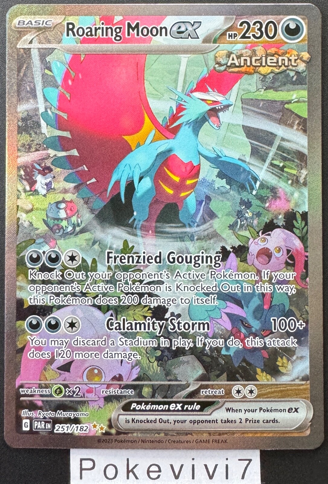 Carte Pokemon ROARING MOON / RUGIT-LUNE 251/182 EX FA SV4 PAR ENGLISH ...