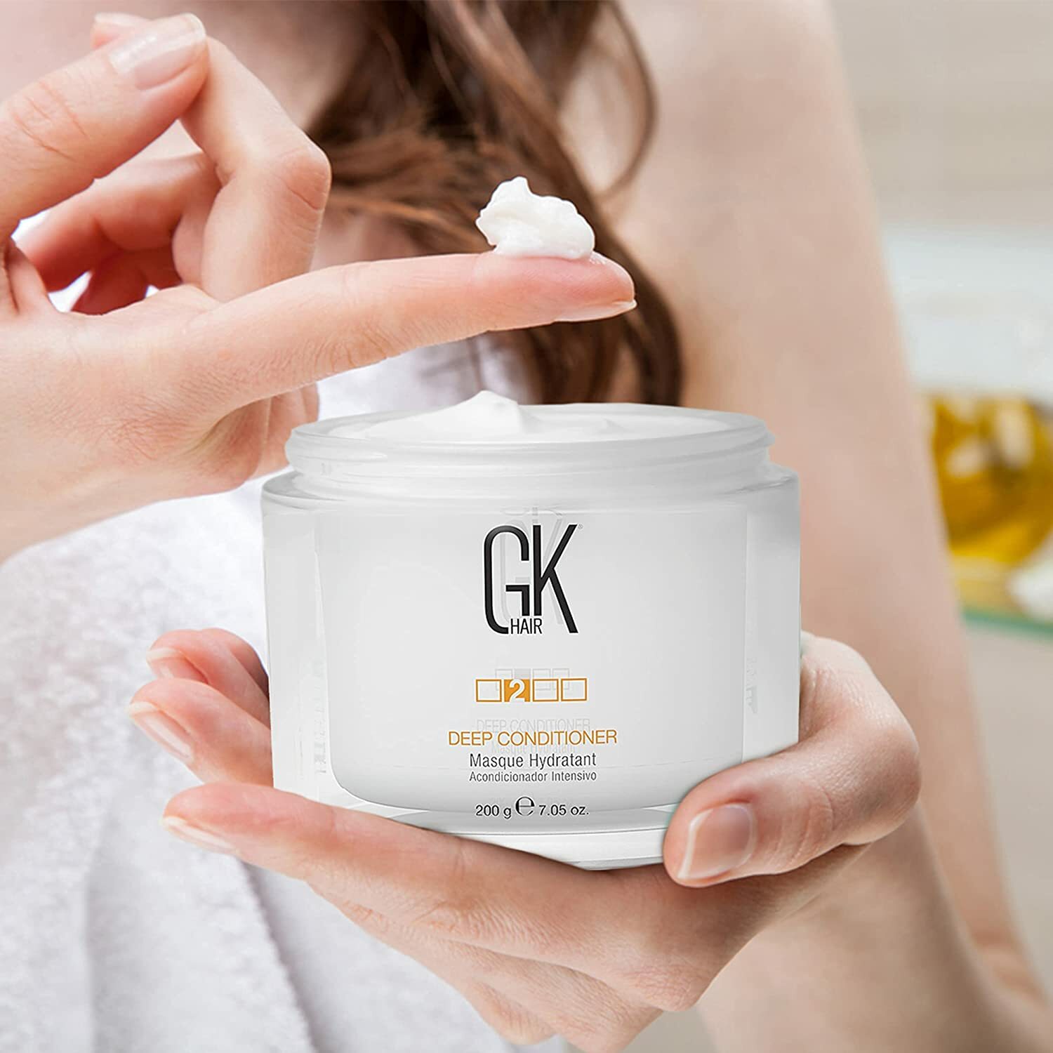 GK HAIR Global Keratin Moisturizing Set 100 ml Deep Conditioner 200g ...