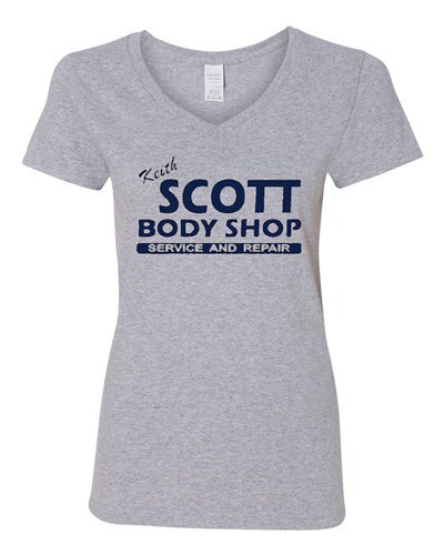 V-Neck Ladies Keith Scott One Tree Hill Body Shop North Carolina TV T ...