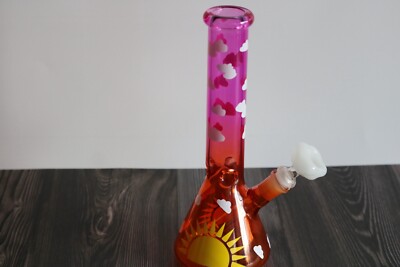 10" sunset cloud bong Smoking Hookah Pipe Glass Water Pipe Bongs ...