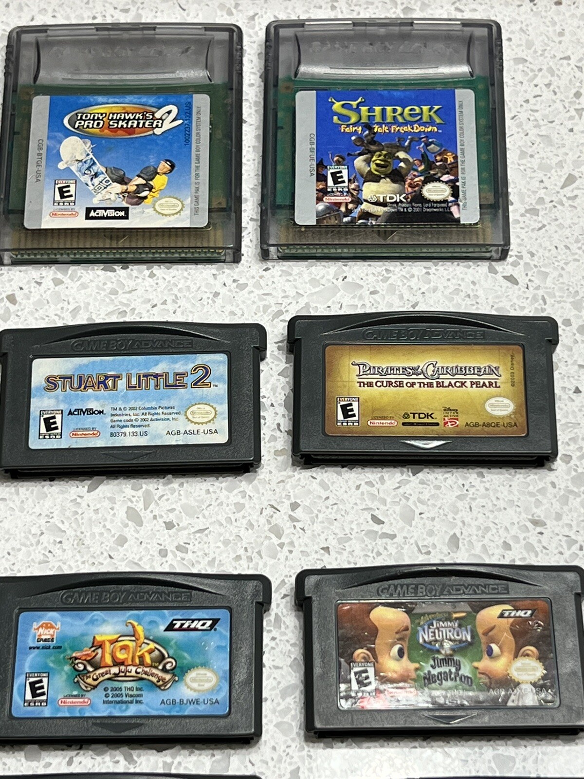 Lot of 15 Assorted Video Games Gameboy Color Advance GBC GBA Shrek Tak ...