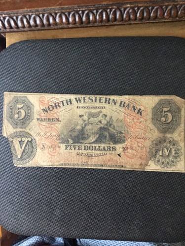 5.00 dollar bill north western bank #470 | eBay