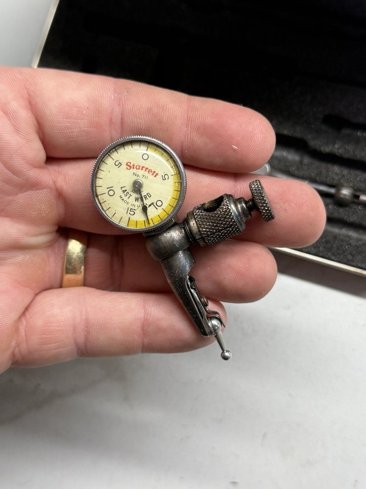 Starrett No. 711 Last Word Dial Test Indicator Set 0.001 Made in USA ...