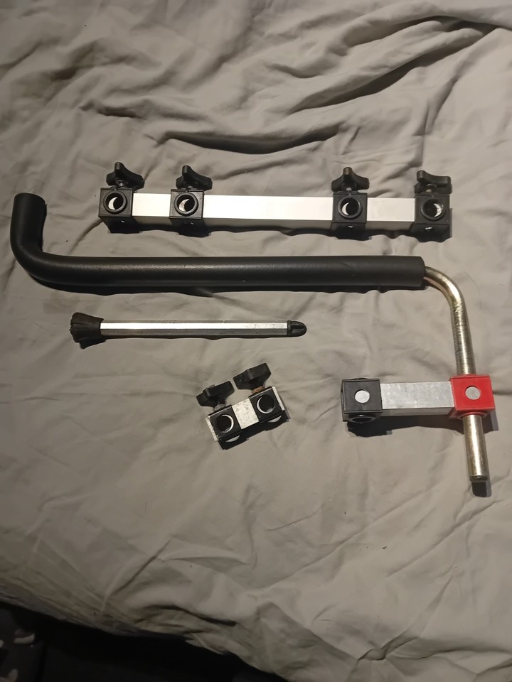 job lot of octoplus seatbox accessories inc large bar, rod rest, leg ...