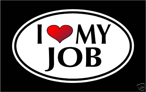 5.75" I LOVE MY JOB vinyl decal sticker.. Funny work | eBay