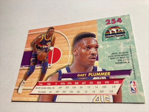 ‘92-93 Fleer Ultra Basketball Card No. 254 - Gary Plummer - Denver ...