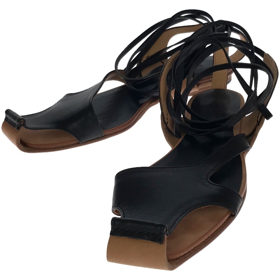 FUMIKA UCHIDA KIP LEATHER LACE UP SANDAL BLACK 37 Use… - Gem