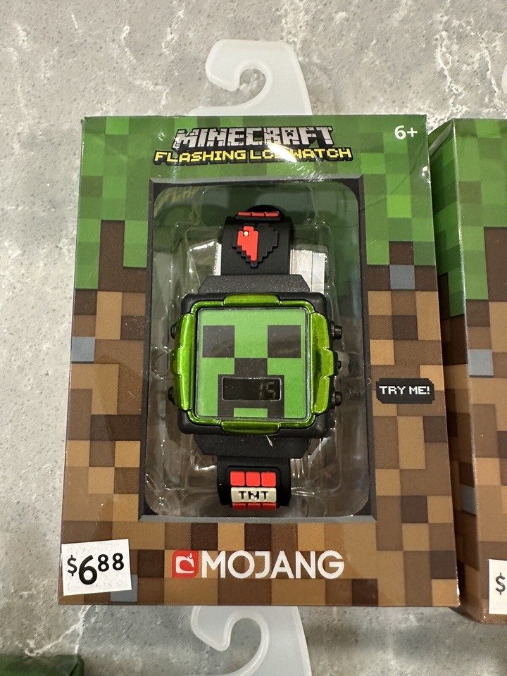 Mojang Minecraft TNT Genuine Licensed Kids Watches Flashing LCD Lot Of ...