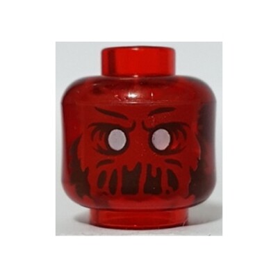 LEGO - Minifig, Head Ghost with Red Face, Slime Mouth Raised Left ...