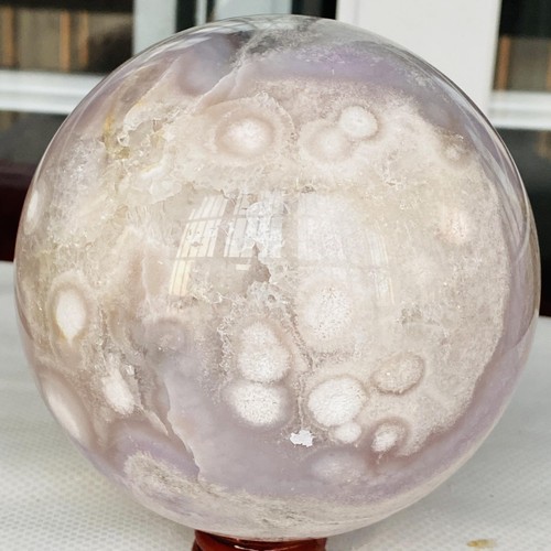 2740g Natural Cherry Blossom Agate Sphere Quartz Crystal Ball Healing ...