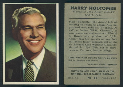 (45422) 1953 Bowman NBC TV & Radio Stars 88 Harry Holcombe-NM | eBay