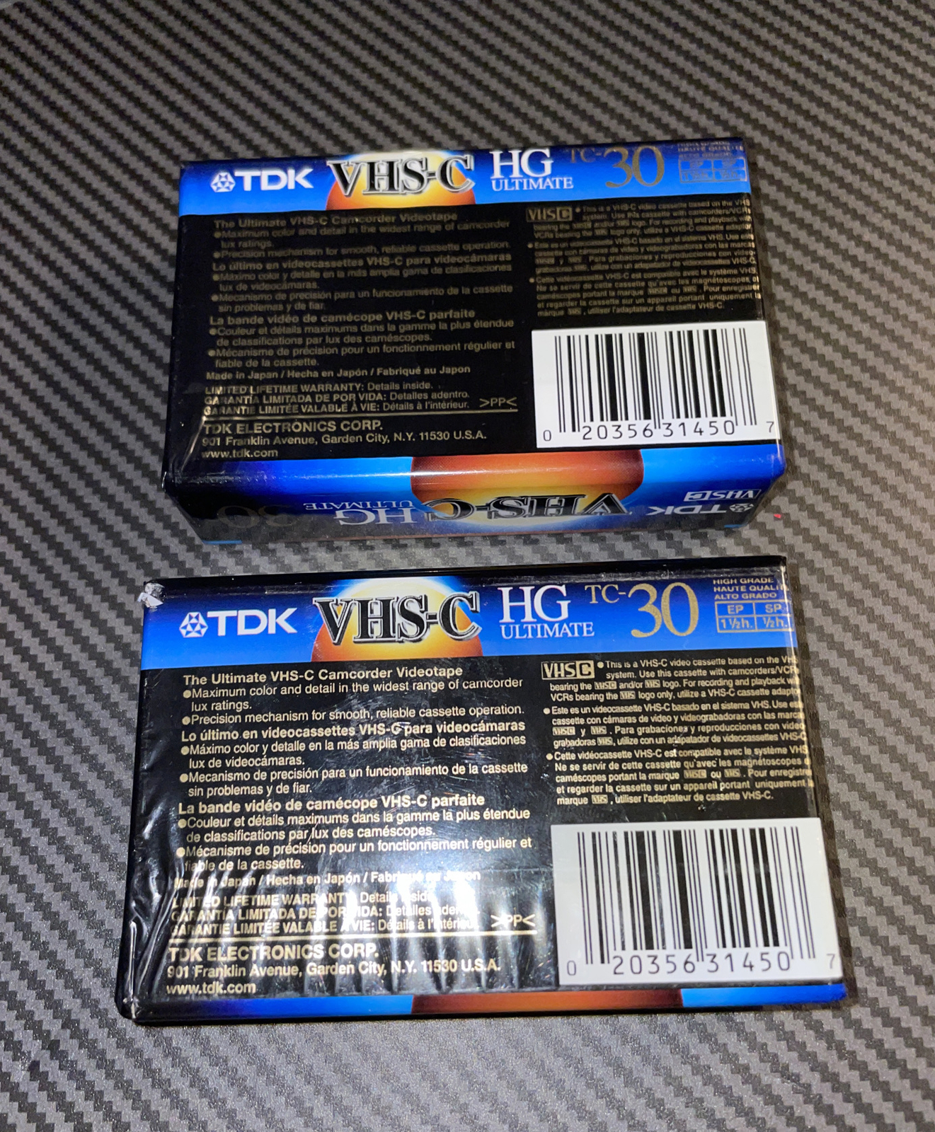 2 VHS-C TC-30 TDK HG Ultimate Video Camcorder Cassette Tapes NEW ~ Free ...