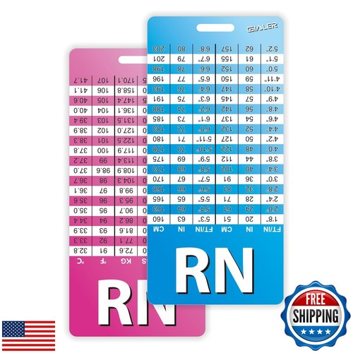 6Pcs RN NUM Badge Buddy Vertical Card Nurse Nursing Accessories Badge ...