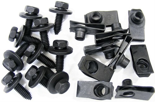 Dodge Body Bolts & U-nut Clips- 5/16-18 x 1" Long- 1/2" Hex- 20pcs ...