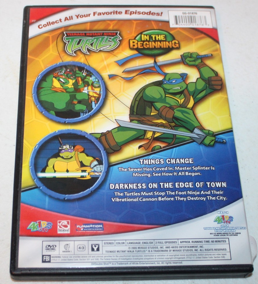 Teenage Mutant Ninja Turtles: In The Beginning (DVD Double Shot, 2005 ...