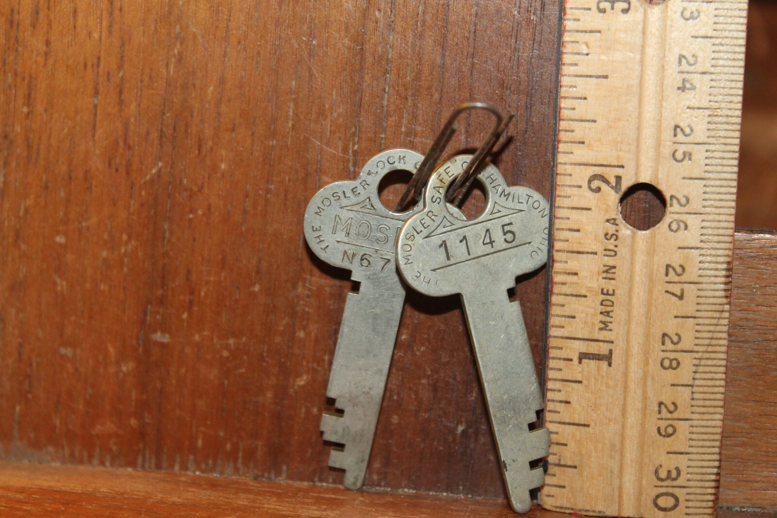 2 Vintage Safety Deposit Box Key Mosler | eBay
