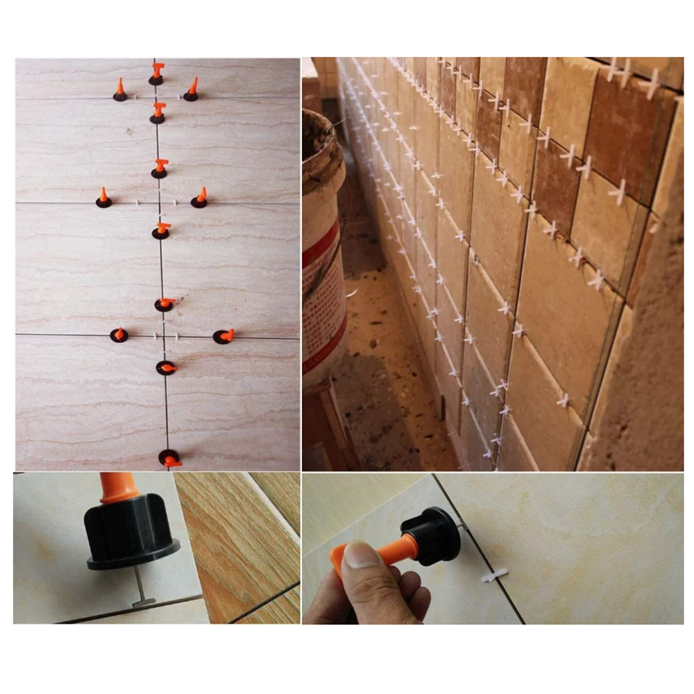 50 Pcs Tile Leveler Home Leveling Tool with a T Type Leveler Wrench For ...