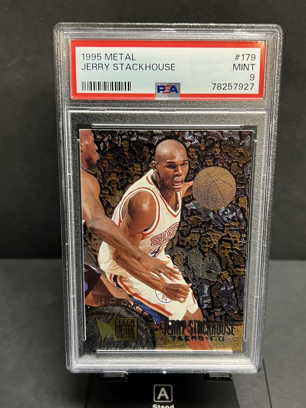 1995-96 Jerry Stackhouse Fleer Metal Universe #179 PSA 9 MINT RC Rookie ...