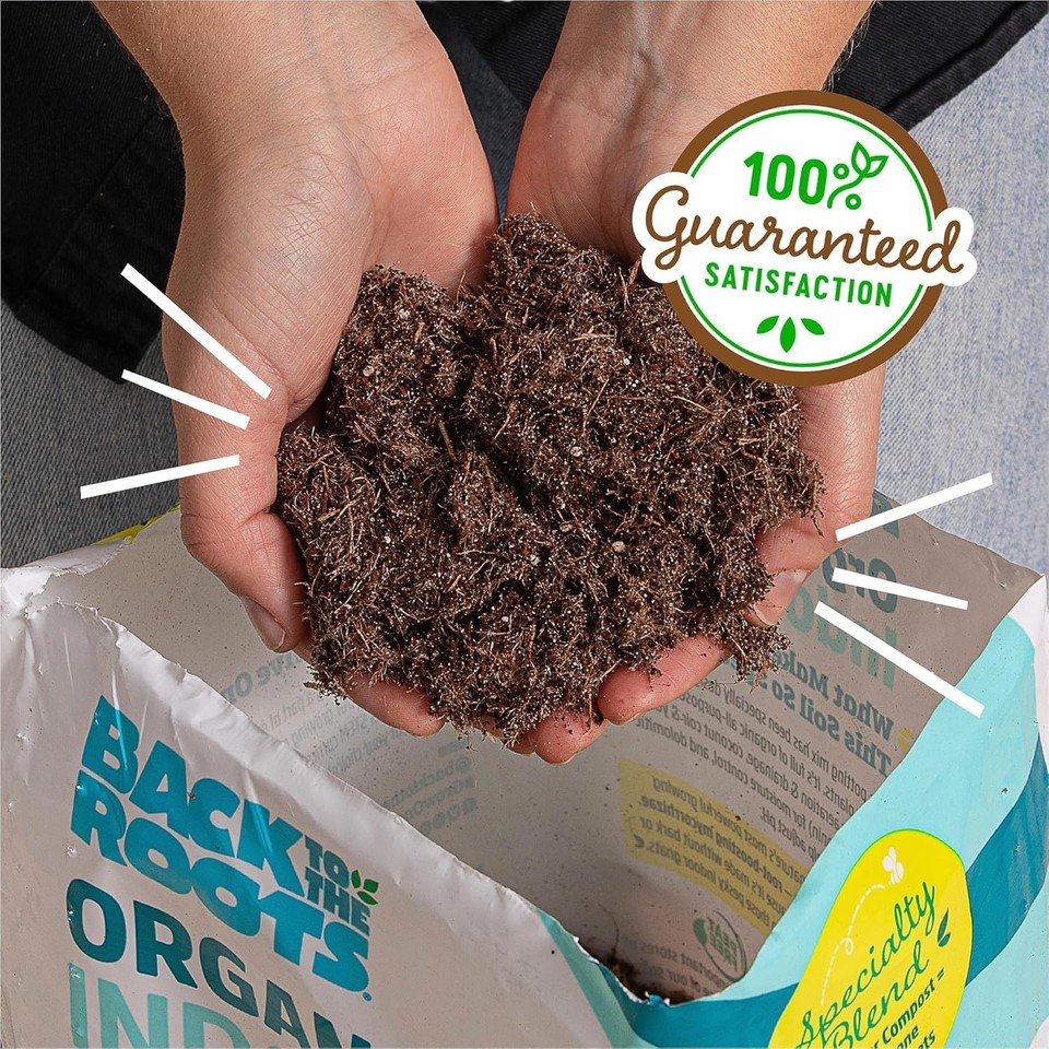 Moisture-Retaining Organic Potting Mix 6QT with Yucca Extract for ...