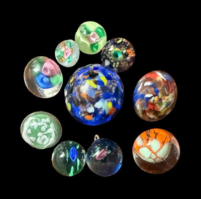 Collection of Vintage Glass Paperweight Buttons ~3/8 ”-11/16” FREE ...