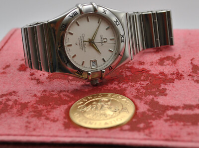 Omega Constellations chronometer automatic gents watch with linen dial ...