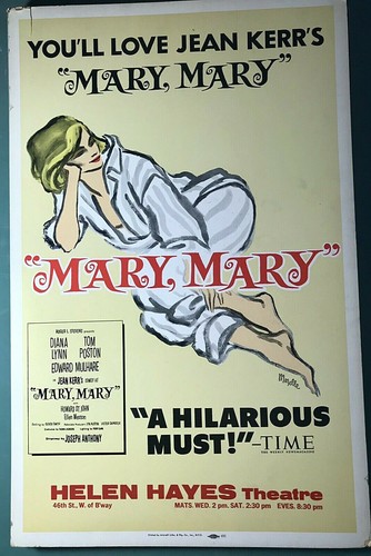 MARY MARY Jean Kerr 14" x 22"Mozelle Thompson art Tom Poston Edward ...