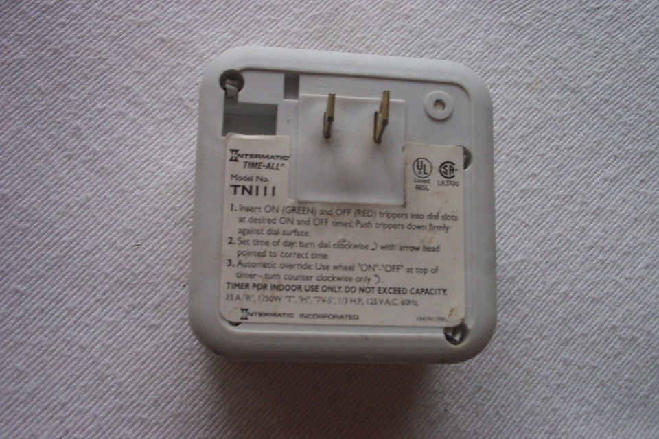 Intermatic Time-All Single Outlet 24 Hour Indoor Timer TN111 | eBay