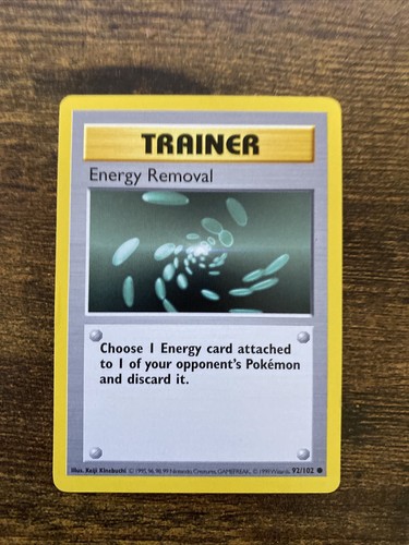 ENERGY REMOVAL - 92/102 - Base Set - Trainer Card - Pokémon Card 1999 ...