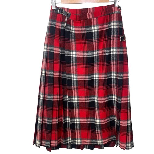 Laird Portch Scotland Vintage Plaid Tartan Wool Pleated A-Line Skirt ...